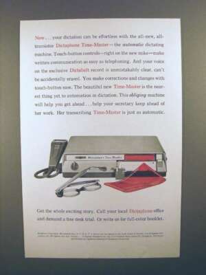 1958 Dictaphone Time-Master Dictation Machine Ad! | eBay