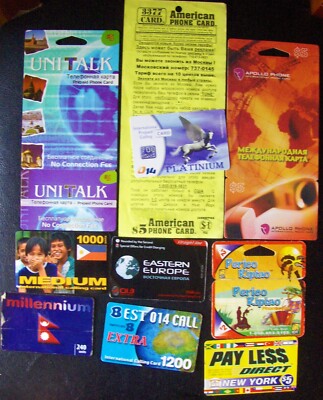 10 Expired Prepaid Phone International Calling Cards (PH19) | eBay