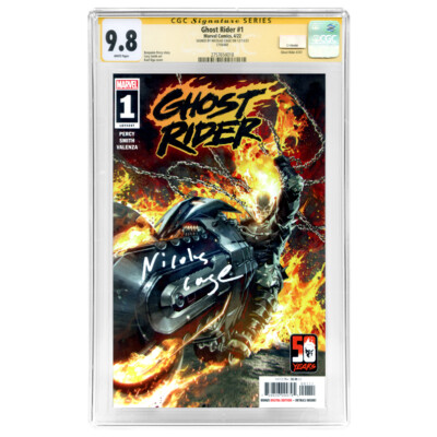 Nicolas Cage Autographed 2022 Ghost Rider #1 Kael Ngu Cover Artwork CGC ...
