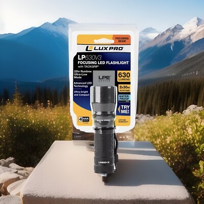 LUXPRO LP630V3 Focusing 630 Lumen Handheld Flashlight with Wrist ...