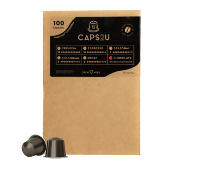 Premium Belgium Hot Chocolate Capsules Pods - 100x Pack, Nespresso ...