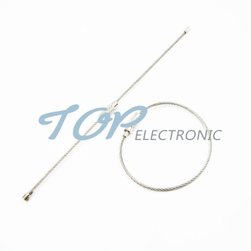 10PCS Stainless Steel EDC Aircraft Cable Wire Key Chain Ring Twist ...