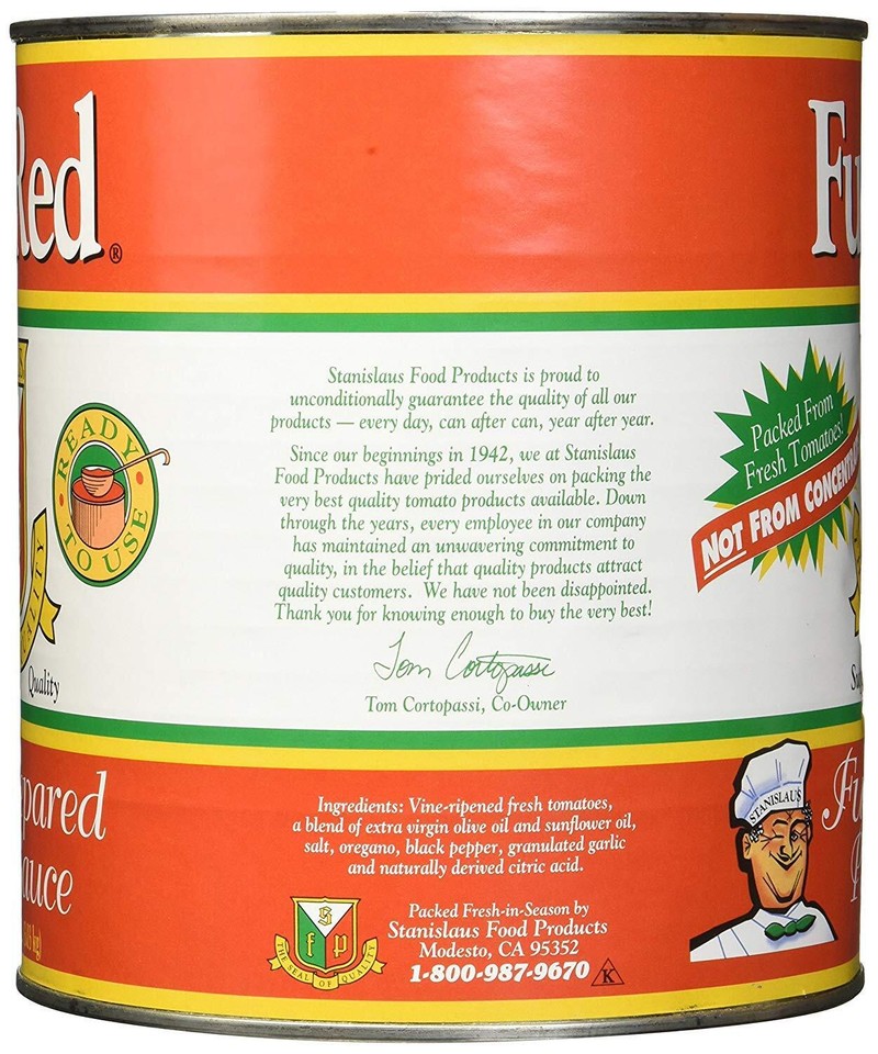 Stanislaus Full Red Pizza Sauce 6.68 Pound Heat and Serve Tomato Sauce ...