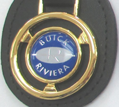 Blue Buick RIVIERA G2264 Gold Tone Steering Wheel Key Ring 1957 1958 ...