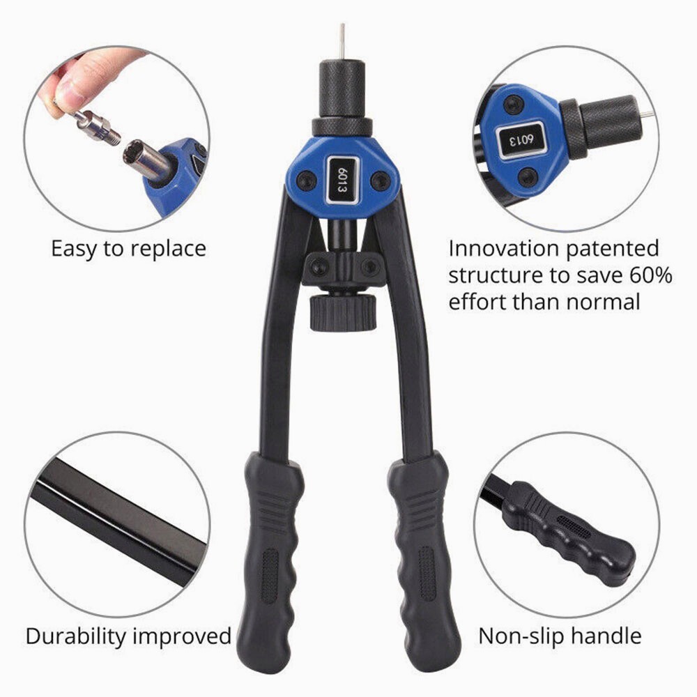 110PCS M3-M12 Professional Hand Tool Riveter Nut Rivnut Gun Mandrel ...