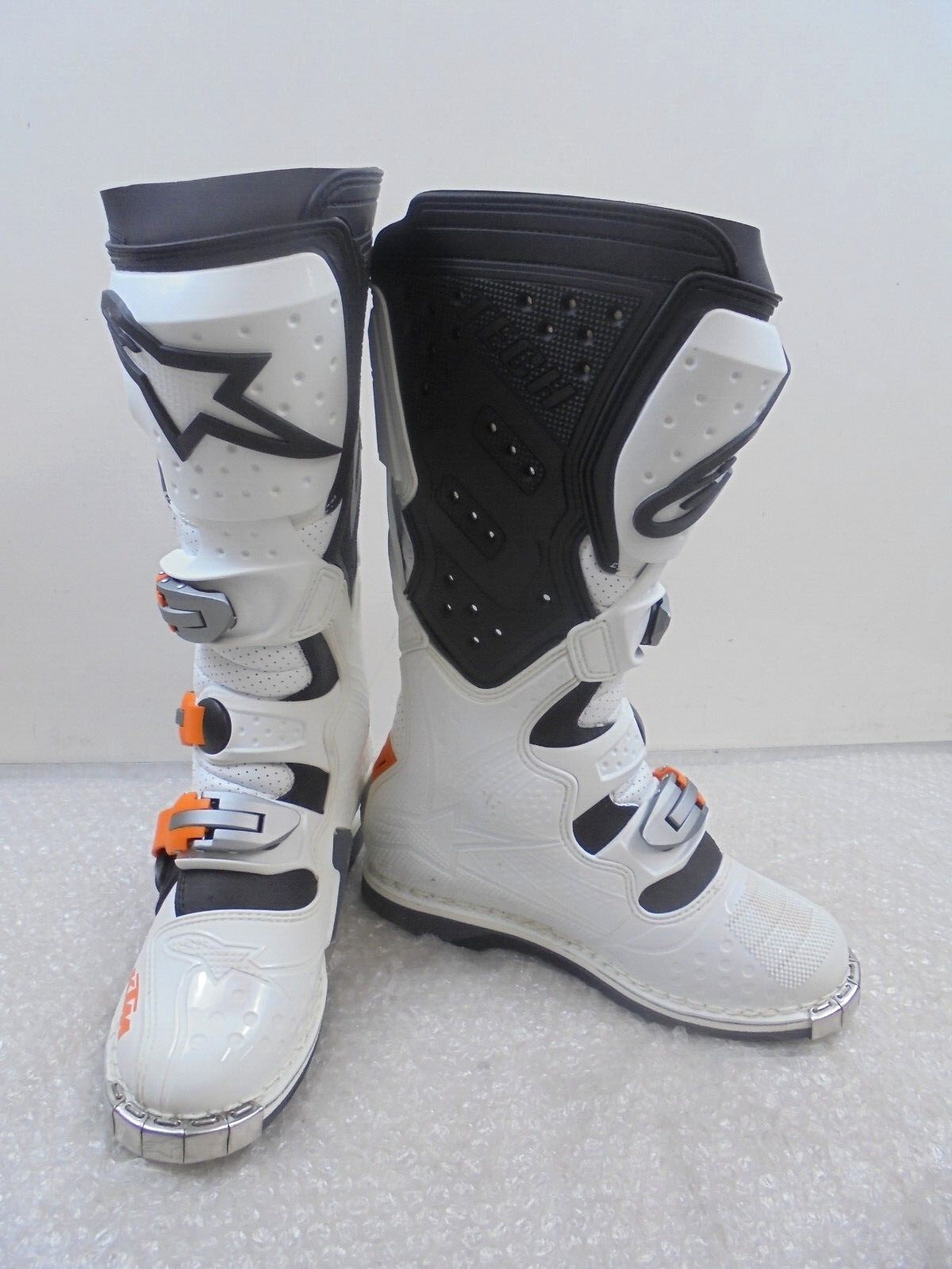 Alpinestars Tech 8 RS Light KTM MX Off Road White Black Motorcycle Boot ...