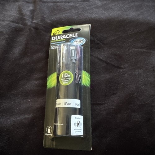 Duracell USB For iPhone, iPad Black 10’ Sync & Charge Cable ...