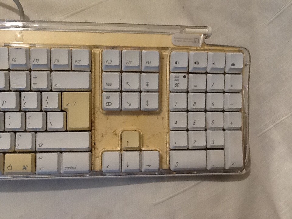 Apple M7803 Mac G4 Wired Pro USB Computer Keyboard 108 Keys Black/clear ...