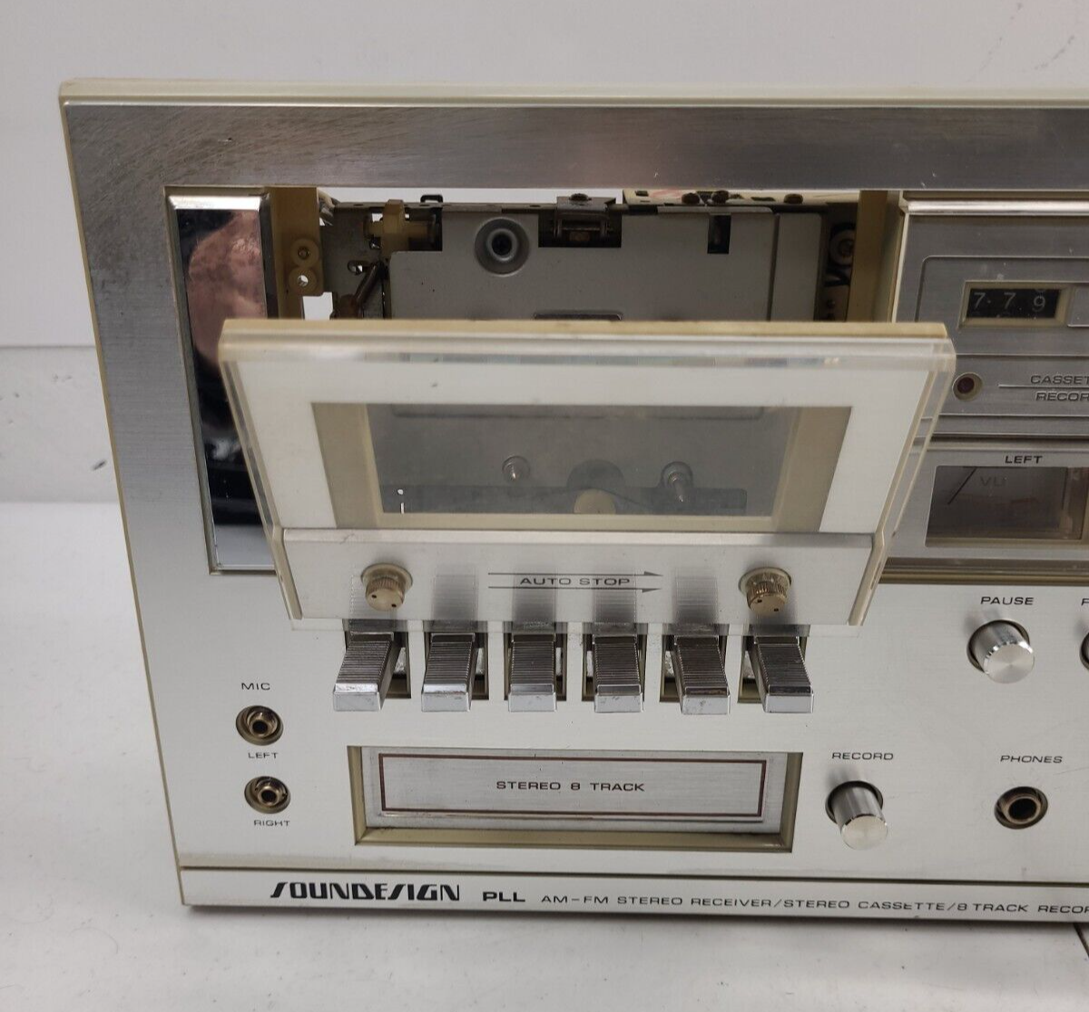 Vintage SounDesign 5928 AM FM Stereo Receiver Cassette 8 Track Parts ...