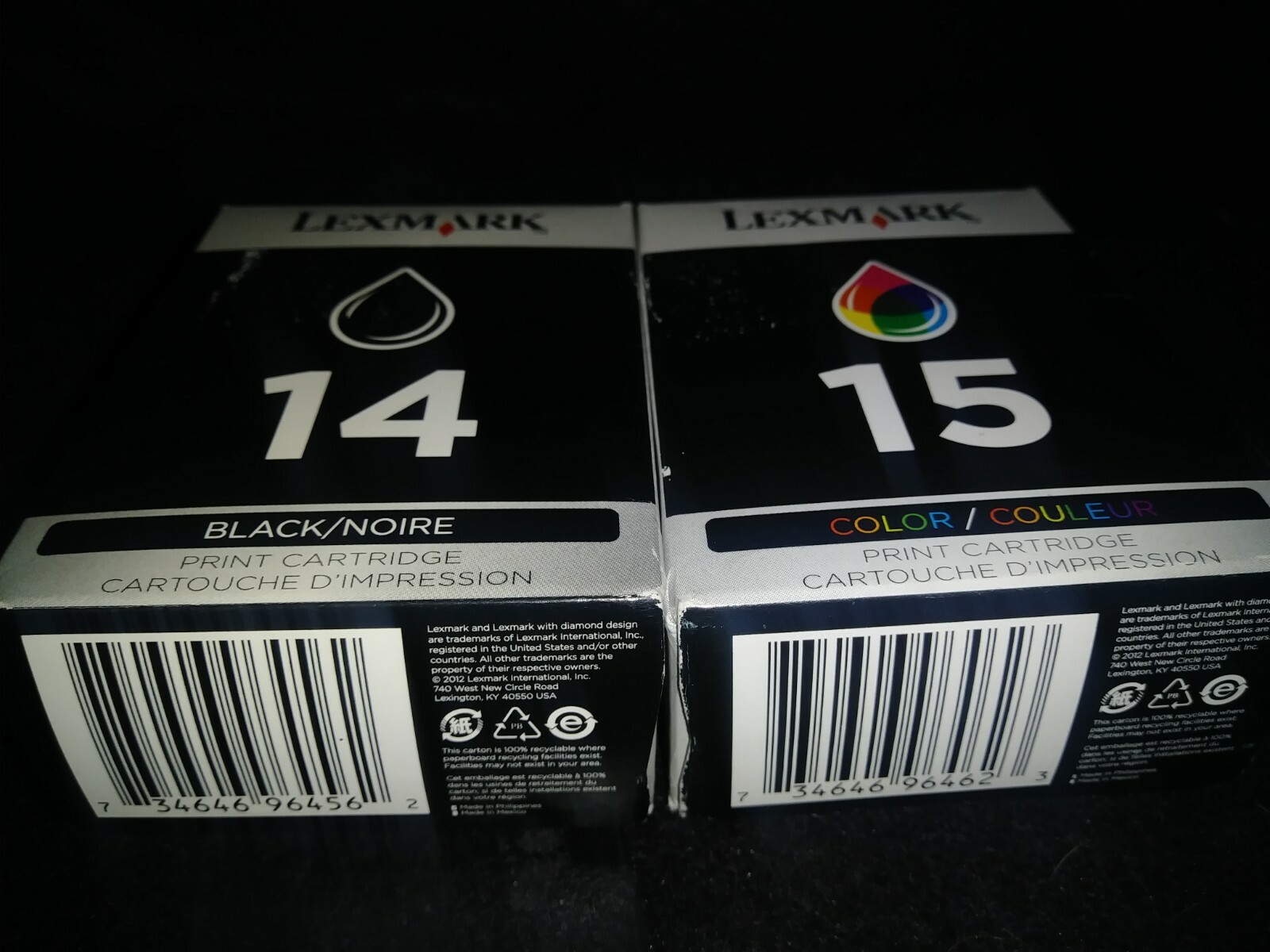 LEXMARK BLACK INK 14 + 15 COLOUR X2630 X2650 80D2979 ORIGINAL INKJET ...