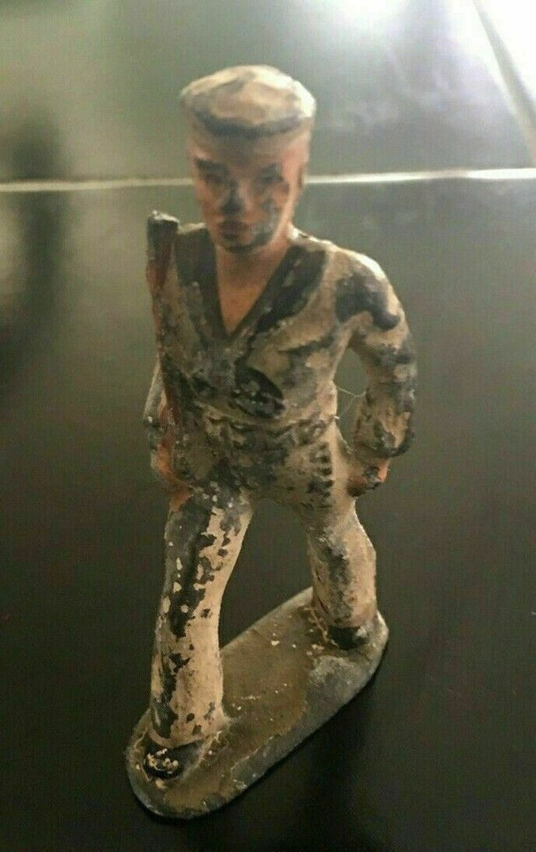 VINTAGE BARCLAY TOY LEAD SAILOR MARCHING WITH RIFLE UNIFORM | eBay