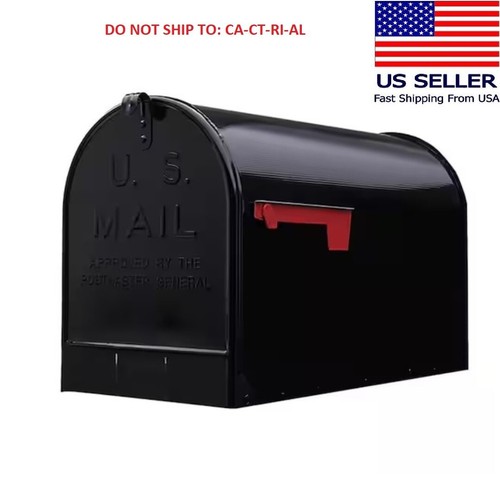 Stanley Black, Extra Large, Steel, Post Mount Mailbox | eBay