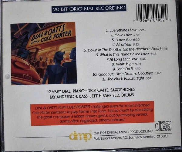 Dial & Oatts Play Cole Porter by Dial & Oatts (CD, Nov-1993, Digital ...