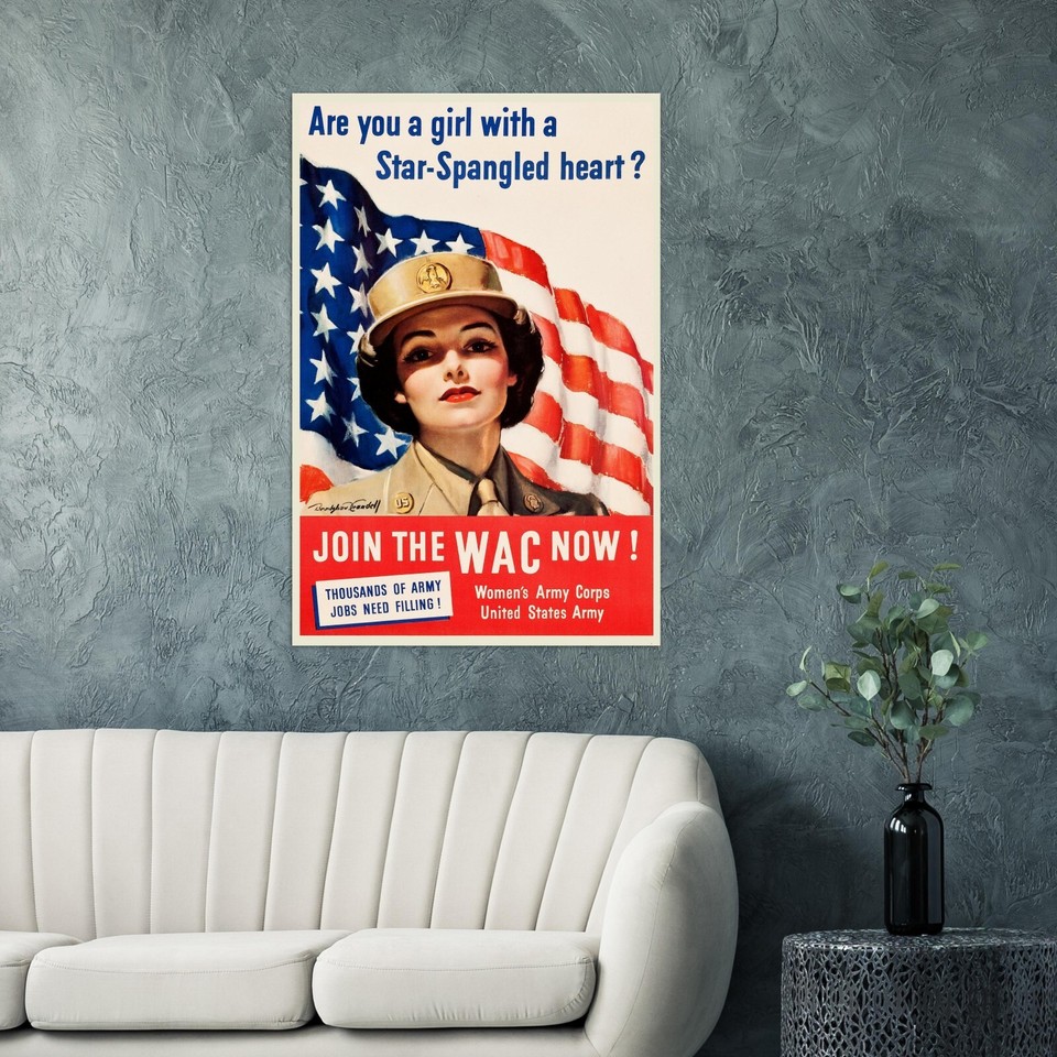 WAC - Women Army Corp - WW2 Vintage Poster - World War 2 Poster | eBay