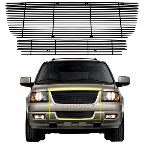 For 2003-2006 Ford Expedition Front Black Billet Grille Combo Upper ...