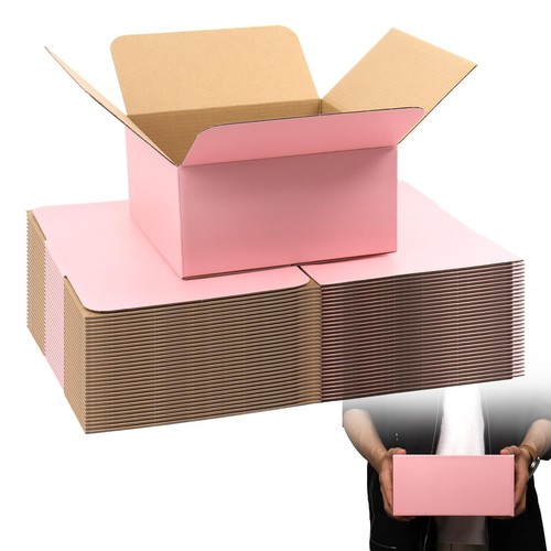 8x8x4 Pink Shipping Boxes, 30 Pack Mailing Boxes for Small Business ...