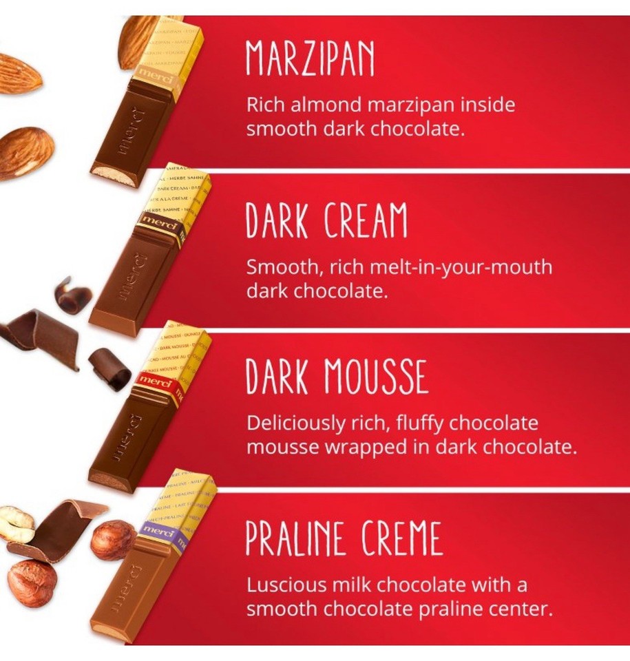 Merci Fine European Milk & Dark Chocolate Assortment Gift Box, 8.8oz BB ...