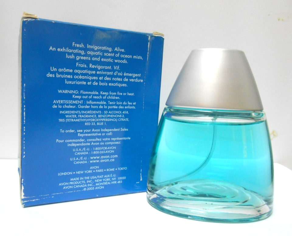 Avon Original Blue Rush for Men 2.5 fl oz Eau de Toilette Cologne Spray ...