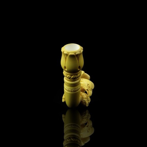 Eagle Cheroot Pipe By Erdogan EGE Handmade Block Meerschaum-NEW CASE ...