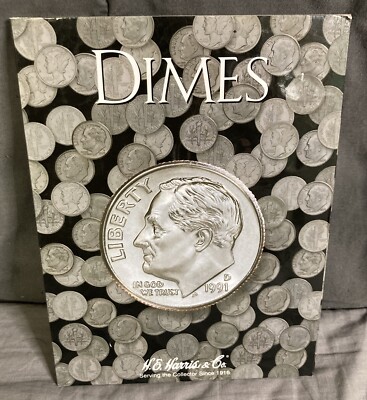 DIMES H.E. Harris Coin Folder - 10 Cents Plain No Dates - 8HRS2686 | eBay