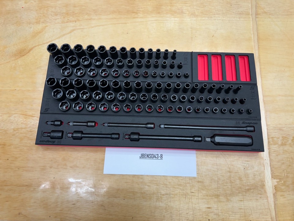 Snap-On Tools USA RED 104pc 3/8" Drive Master Impact Socket Foam Set ...