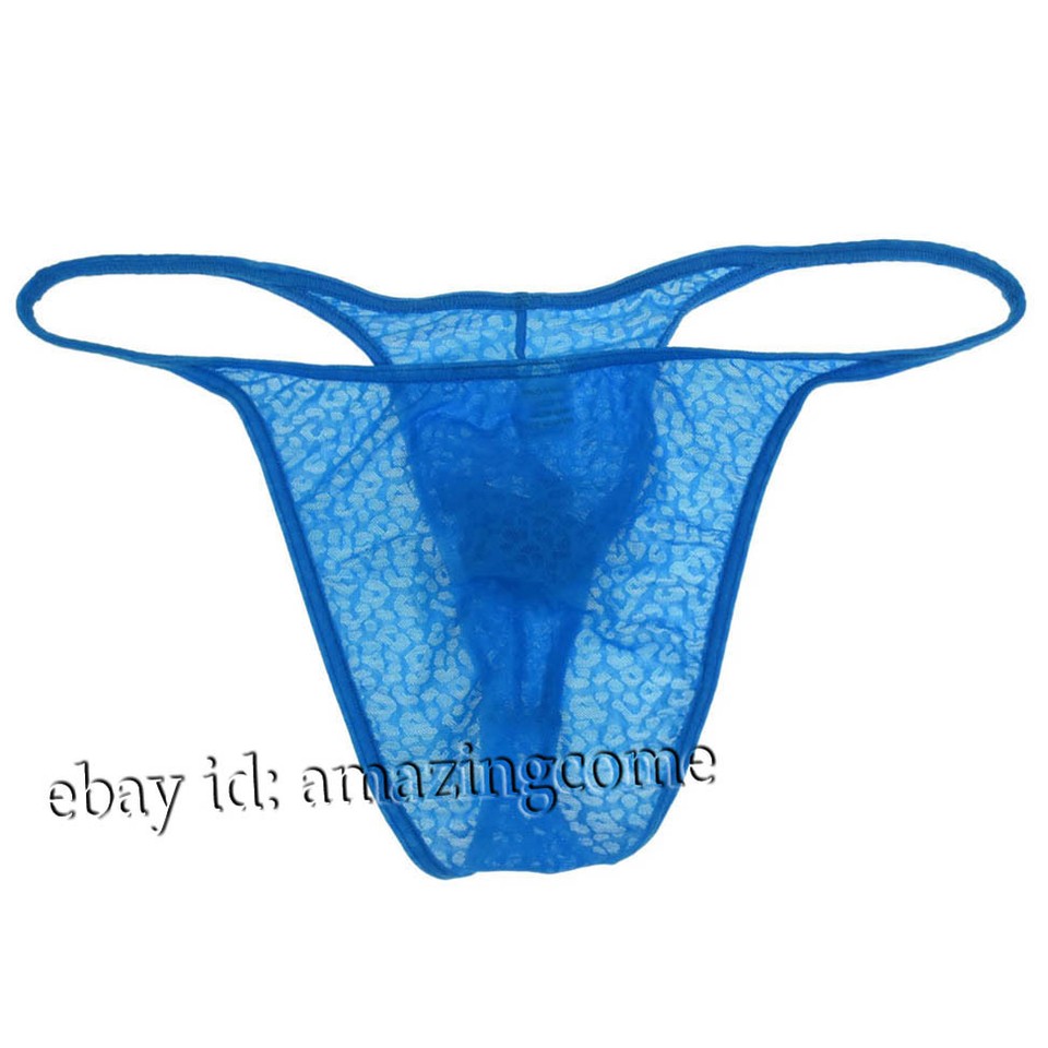 Men Hipster Brazilian Bikini Briefs Jacquard Lace Underwear Cheeky ...