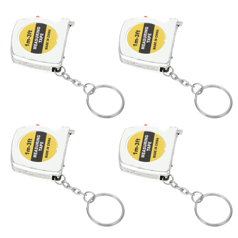 10 Pcs Tape Measure Silver Mini Steel Practical Portable Ruler | eBay