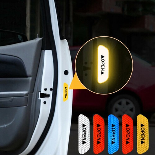 4x Reflective Tape Open Sign Warning Mark Car Door Sticker Decal Car ...