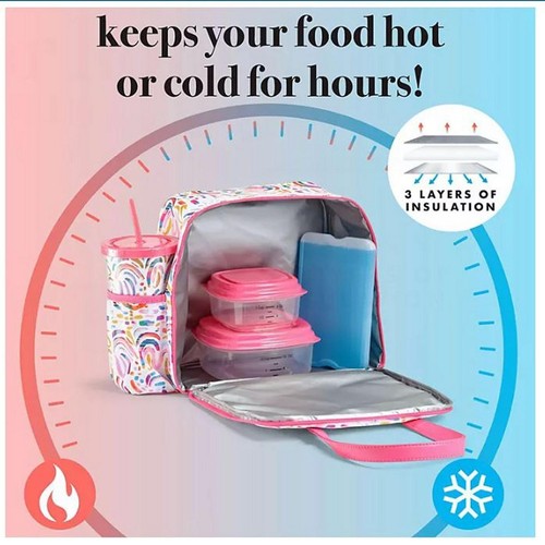 Fit & Fresh Lunch Bag w/ Matching Bottle, Containers, & Cooler - NEW ...