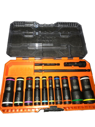 Klein Tools 65239 KNECT Flip-20 Deep Impact Socket Set, 20 SAE and ...