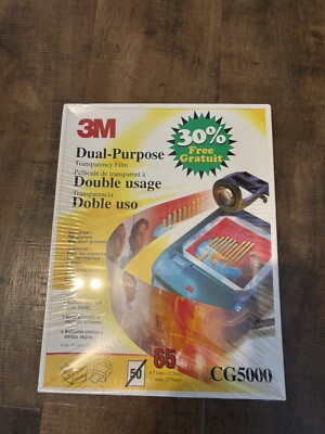 3M Dual Purpose Transparency Film 8.5 x 11 Sheets CG5000 | eBay