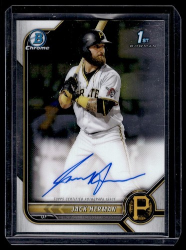 Jack Herman 2022 Bowman Chrome Draft 1st RC Auto #CPA-JH Rookie Card ...