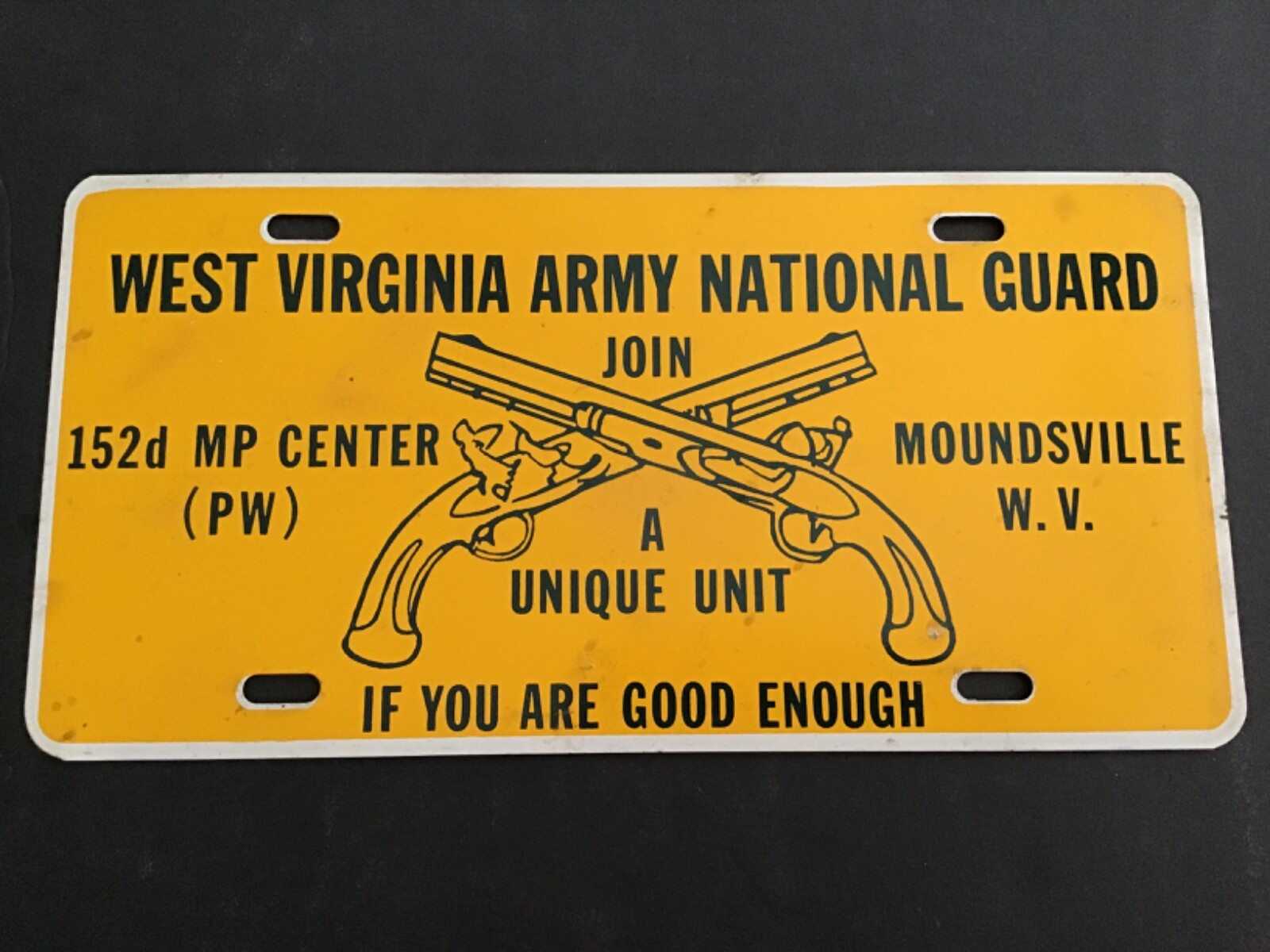 West Virginia Army National Guard License Plate Booster 152d MP ...
