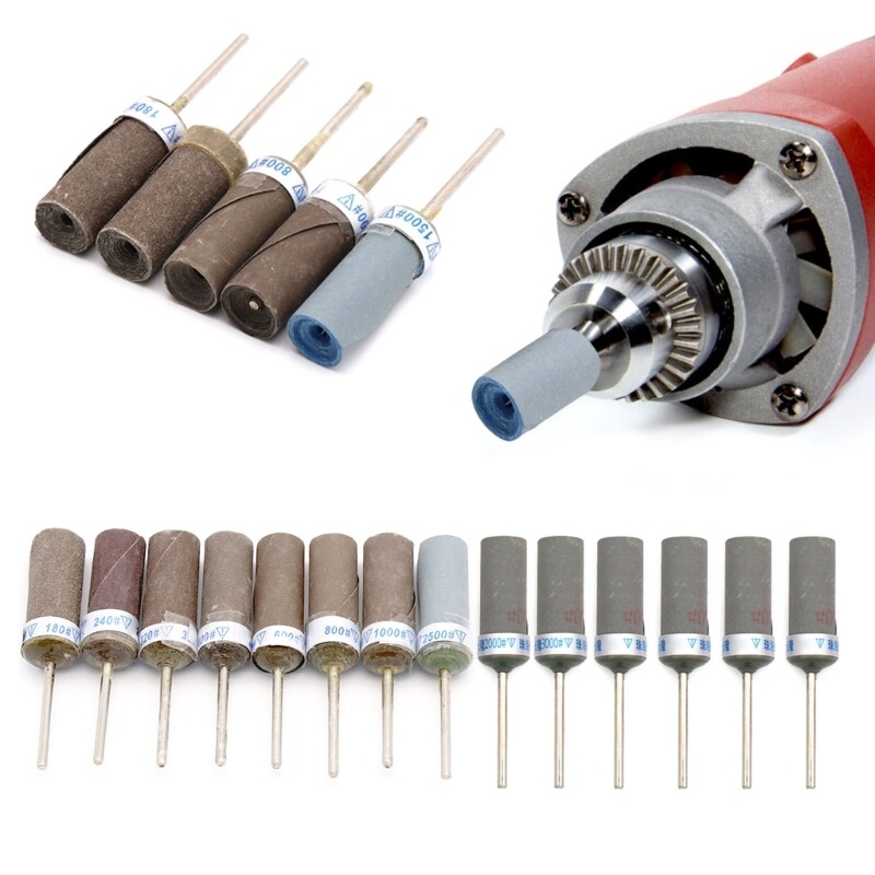 Polishing Heads Sandpaper Grinding Rod For Electric Drill Abrasive ...