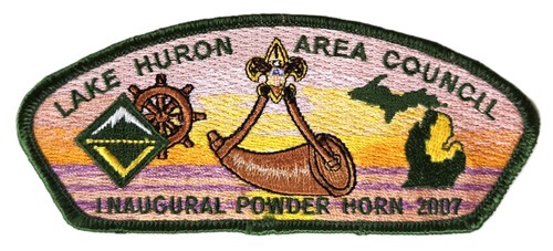 Lake Huron Area Council (MI) SA-6 2007 Inaugural Powder Horn CSP BSA | eBay