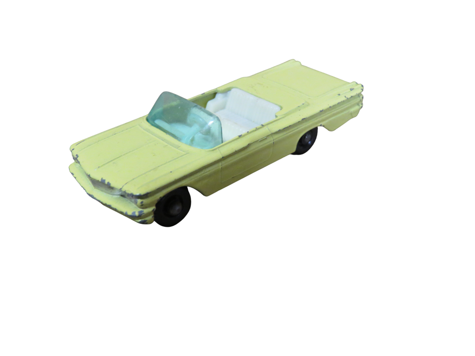 Matchbox Lesney No. 39 Pontiac Convertible Butter Yellow Cream Interior ...