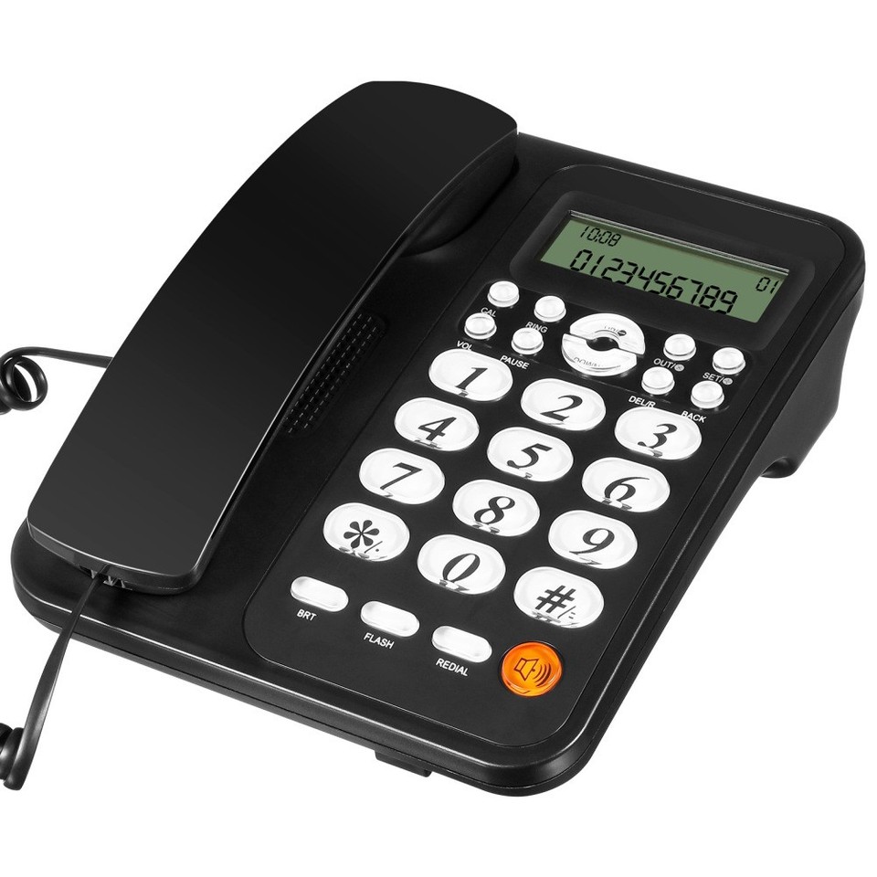 Corded Phone Desktop Telephone Office Phone Caller Identification ...