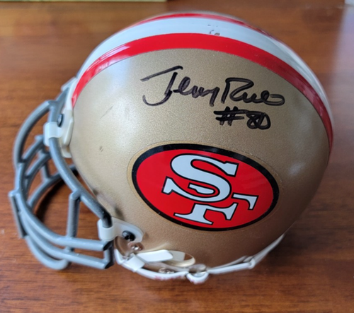 Jerry Rice Signed Autograph Riddell Mini Helmet San Francisco 49ers NFL ...
