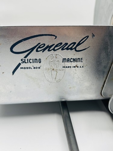 Vintage General Slicing Co. #400 Meat Slicer Machine Made In USA Manual ...