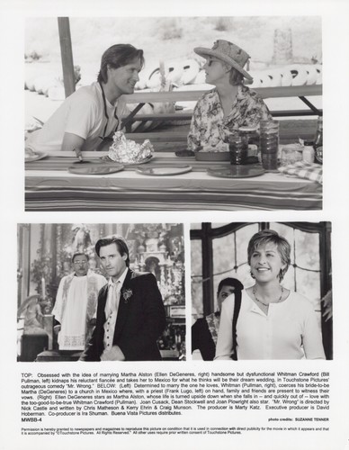 Mr. Wrong Ellen DeGeneres Bill Pullman Television Movie 8x10 Vintage ...