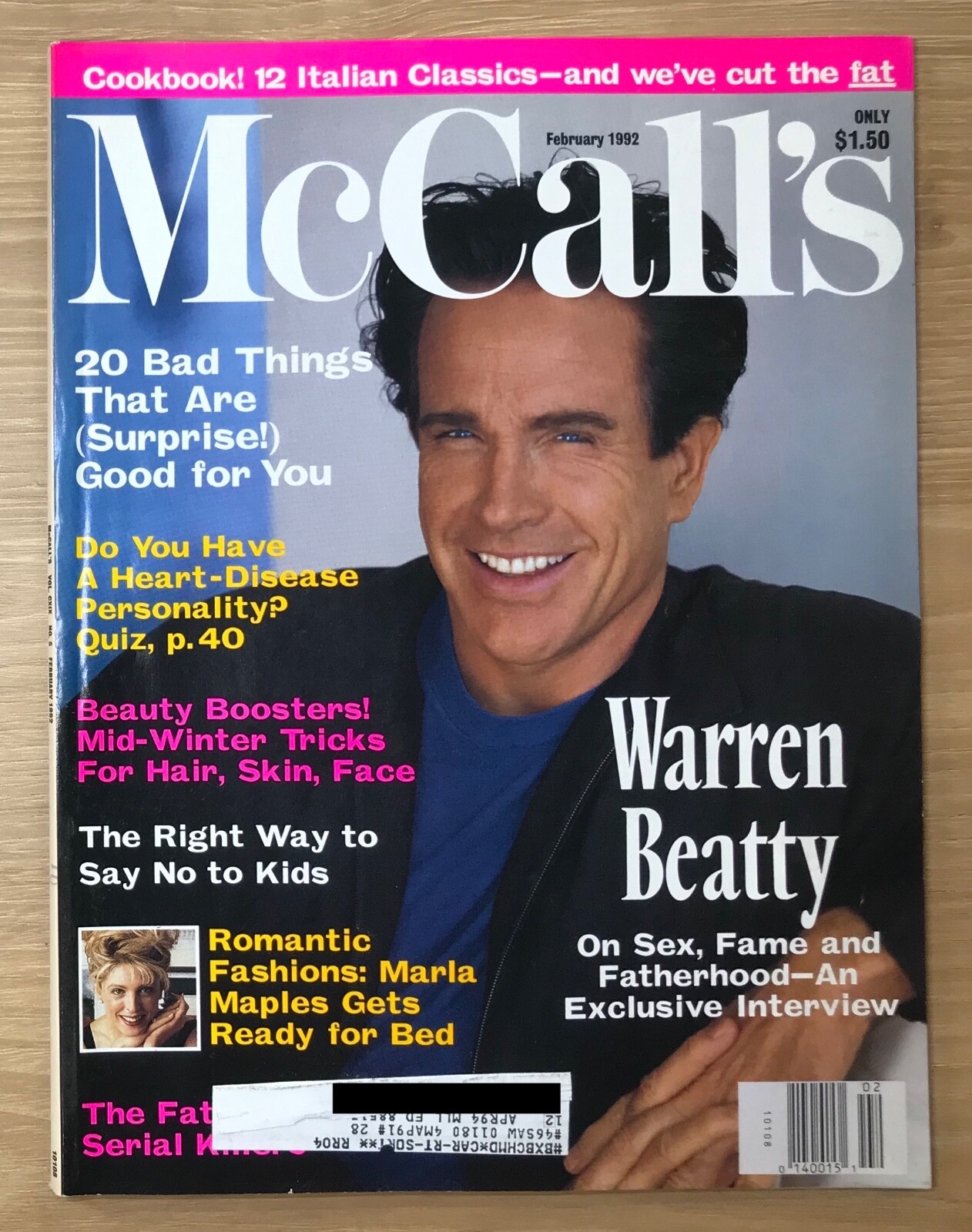McCall's Feb 1992 Warren Beatty Donald Trump Wife Marla Maples Ready ...