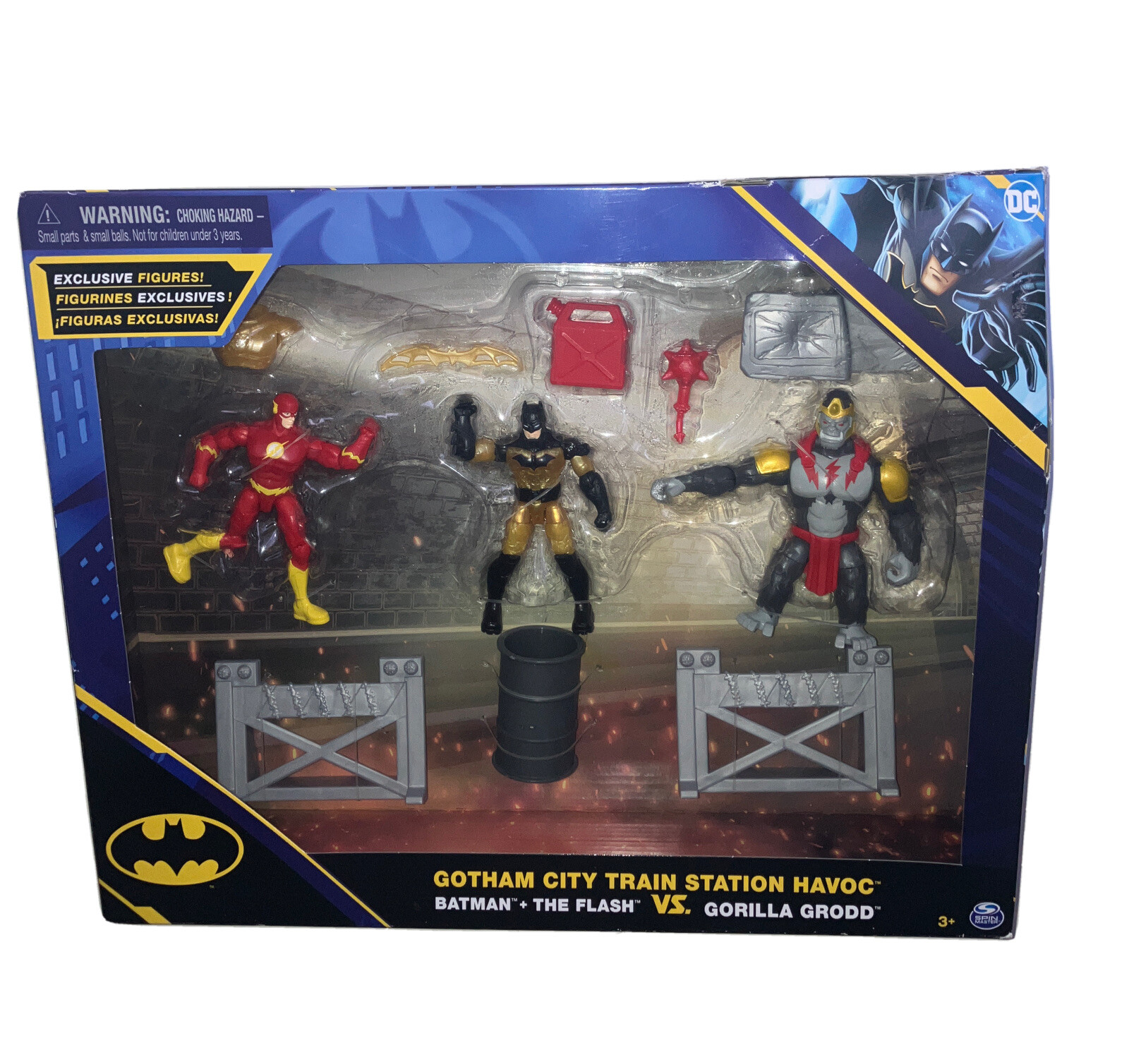 Spinmaster Batman 2022 Gotham City Train Station Havoc 4" Action Figure ...