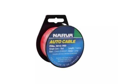 Narva Auto Cable 5A 2.5mm x 7m Red 5812-7RD | eBay Australia