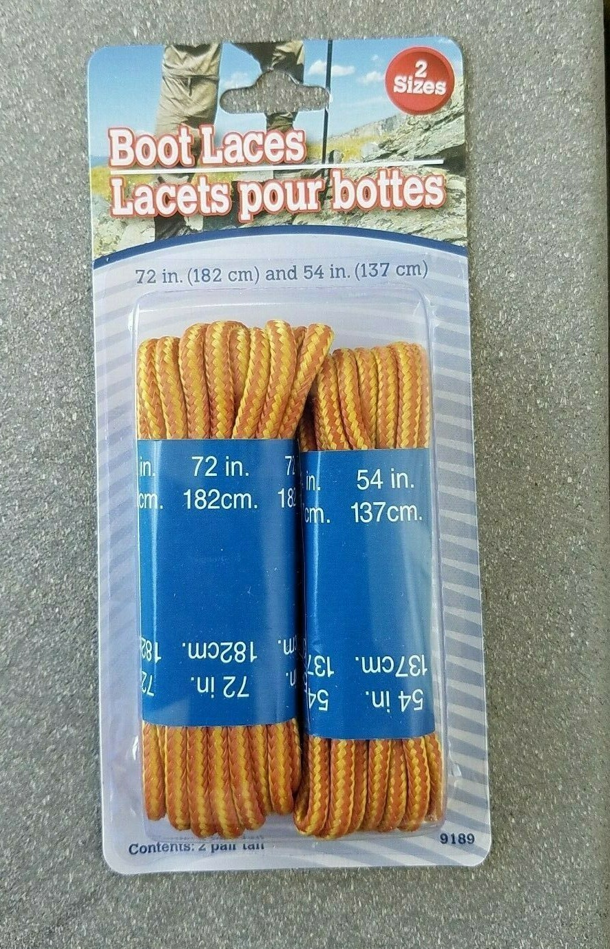 Boot Laces 2 Pair Tan 2 Sizes 72in and 54in 2 Each for sale online | eBay