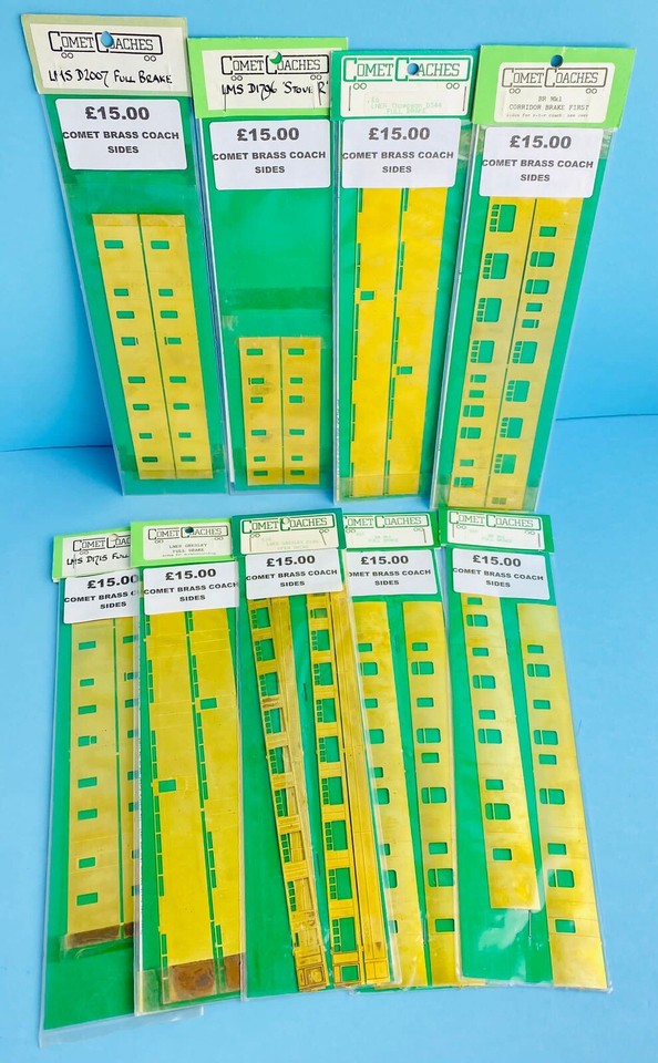 COMET COACHES 'OO' GAUGE 23X ETCHED BRASS COACH SIDES & WHITEMETAL ...