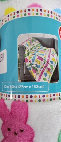 PEEPS PLUSH THROW EASTER BLANKET 50" X 60" BUNNIES NEW--Adorable!! | eBay
