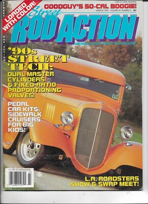 STREET ROD ACTION MAGAZINE-----MARCH 1992 | eBay