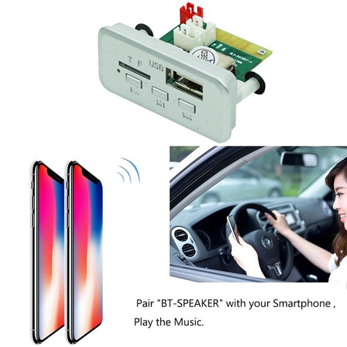 12V Wireless Bluetooth 5.0 MP3 Player WMA Decoder Board Car Audio For ...
