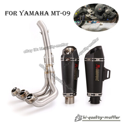 For 2014-2020 Yamaha MT09 FZ09 Full Exhaust System Manifold Link Pipe ...