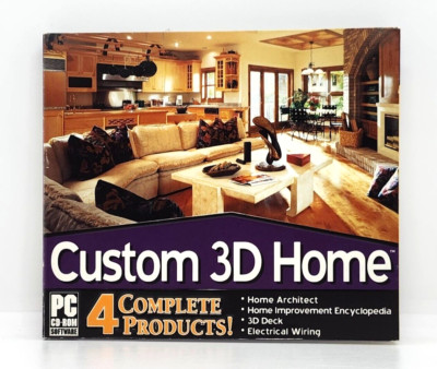 CUSTOM 3D HOME / 4 COMPLETE PRODUCTS PC CD-ROM SOFTWARE (2004) VALUSOFT ...